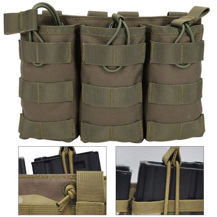 SURENHAP Pochette Triple Open Top Magazine Molle Pouch Military Bag for ...