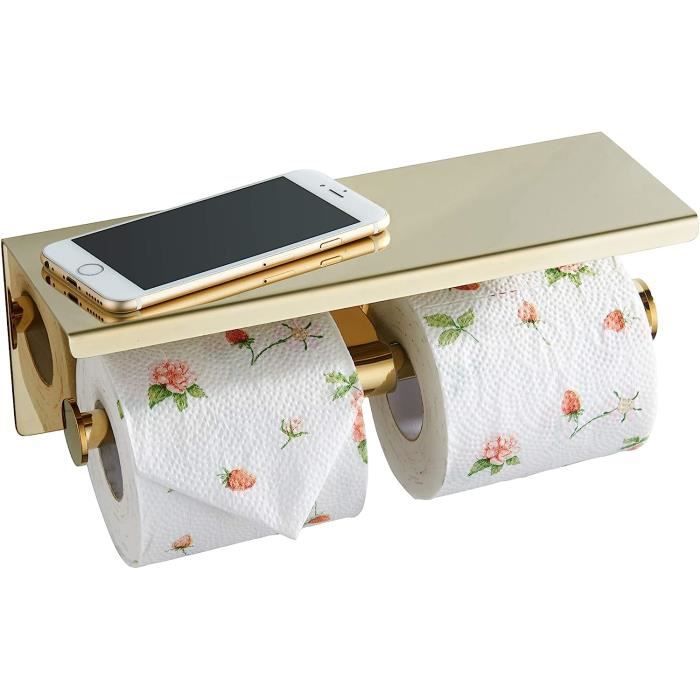 Sus304 Support Mural Pour Rouleau De Papier Toilette Avec Étagère Pour ...