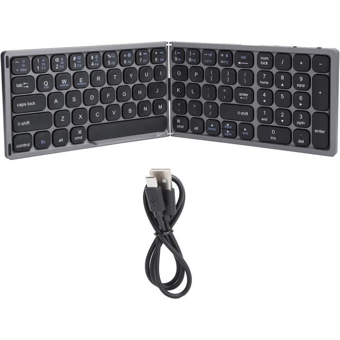 Clavier Bluetooth Pliable, Clavier Sans Fil Ultra Fin Portable Pleine ...