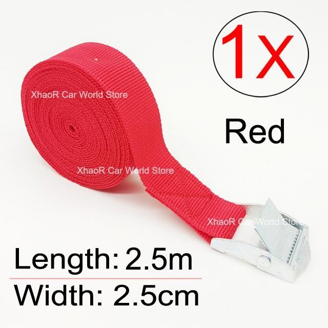 Sangle à cliquet,Red--Sangle D'arrimage À Cliquet Solide, 2.5m X 25mm ...