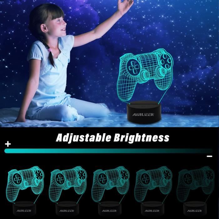 3D Lampe Ps4 Lumières Icones Lampe Gamer Avec Télécommande - 16 ...