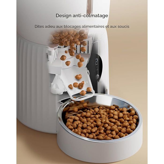 Distributeur Croquettes Chat Automatique 4L Distributeur de Croquettes ...
