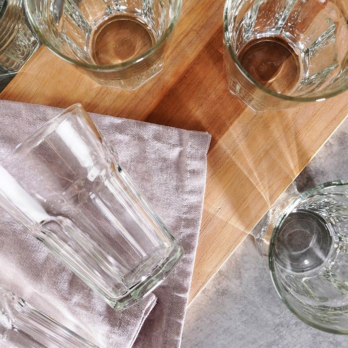 VILDE Ensemble de 6 verres 360 ml - Verre épais transparent - Lavables ...