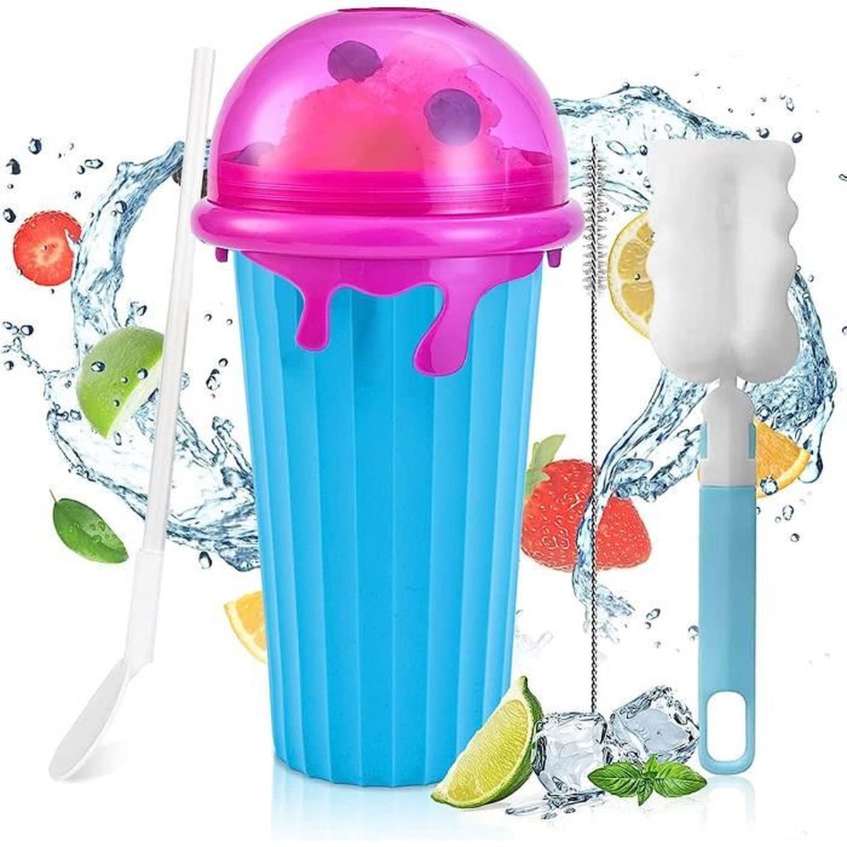 Slushy Cup,Slush Ice Maker, Homemade Smoothie Cup, Smoothie Pinch Ice ...