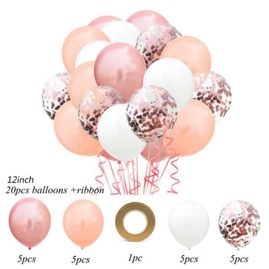 Ballons En Aluminium Pour Joyeux Anniversaire En Or Rose Pour Femme Adulte Décoration De Fête ...