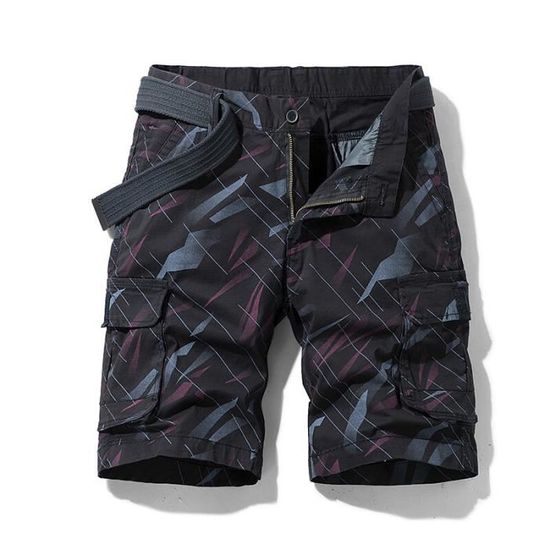 Short,Shorts cargo en coton décontractés pour hommes, s camouflages ...