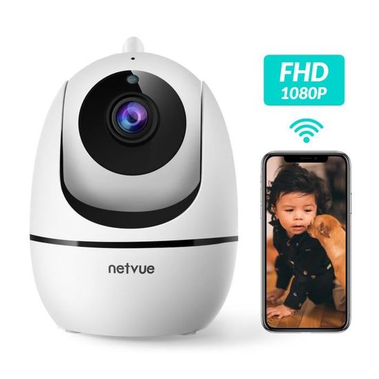 NETVUE Camera WiFi Interieur, Caméra IP sans Fil FHD 1080P, Caméras ...