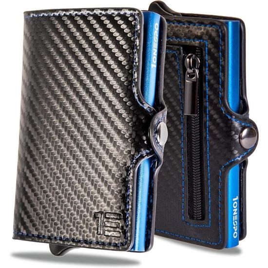 Porte Cartes De Crédit, Noir Carbone Bleu, Moderne[J2327] - Cdiscount ...