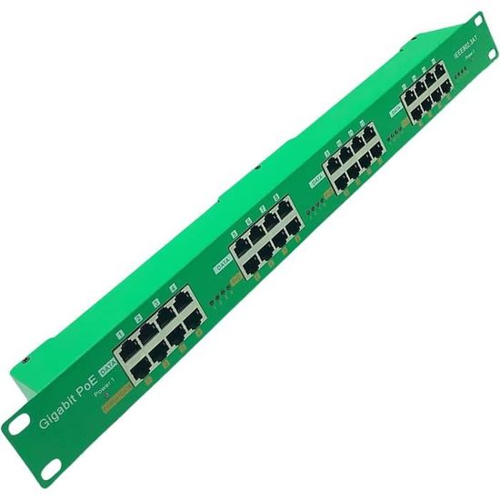 Gat-16-1U 16 Port Gigabit Poe Injector Rack Mount 19 Inch Compliant ...