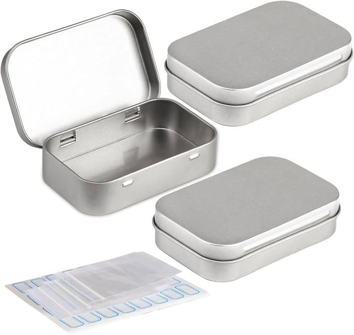 3 PCS Boîtes Metal Petite Boîte Rangement Malle de Rangement Metal ...