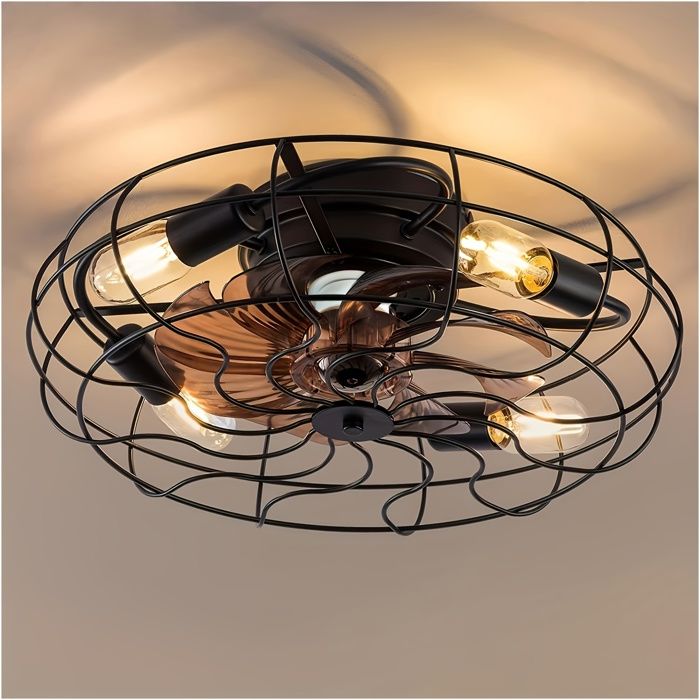 Ventilateur de plafond industriel avec clairage contrle distance moteur silencieux rversible et ...