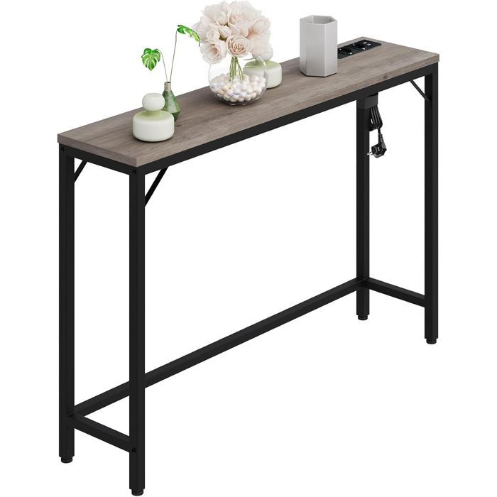 Console D'ENTREE,Table console étroite avec prise et port USB - 100 x ...