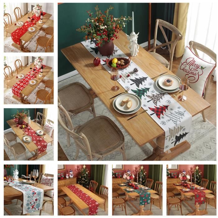 [SHAKIRA] 30*140cm Chemin de Table Noël,Décoration Table Salle Fête ...