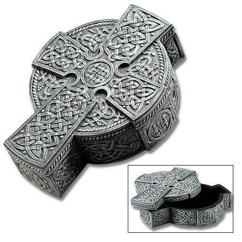 YTC Celtic Cross Box - Collectible Tribal Container Statue Figurine ...