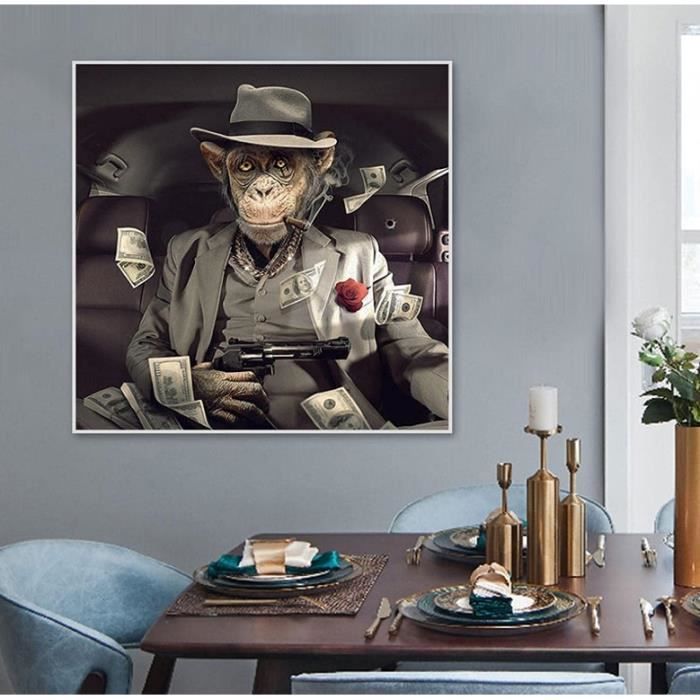 Art Peinture sur toile beau singe mur art nordique affiches et ...