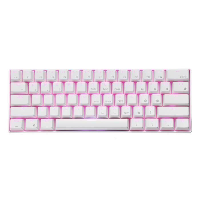 JIE RK Clavier Mécanique Gateron Switch Gamer bluetooth Américain 61 ...
