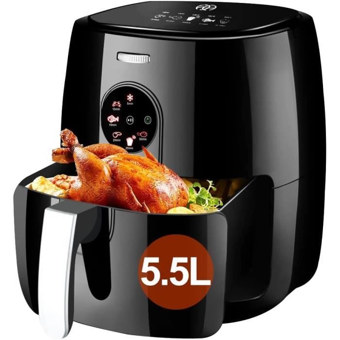 Air Fryer 5.5L Xxl Friteuse À Air Chaud Sans Huile, Ensemble Friteuse À Air Avec Écran Tactile ...