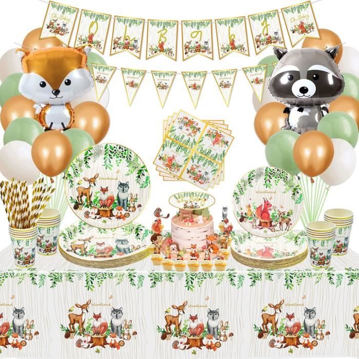 Décorations De Fête Prénatale Woodland - Ensemble D'Animaux De La Forêt ...