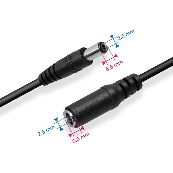 3M Dc Câble D'Extension Adapté À Avm Fritz! Box 7583, 7582, 7580, 6890 ...