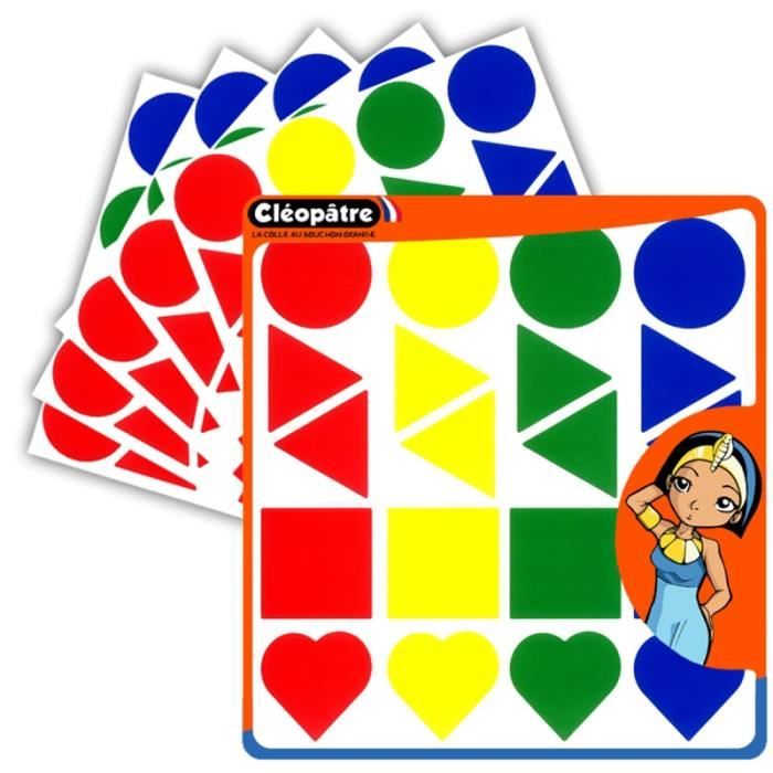 Gommettes géantes - Formes géométriques - Multicolore - 120 pcs ...