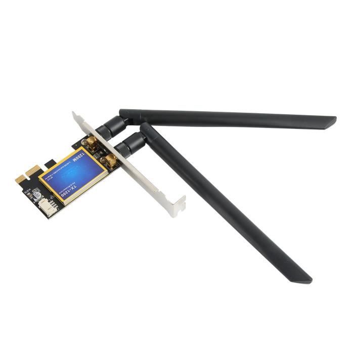 Carte Réseau Informatique Carte Wifi Pcie Double Bande 1200 Mbps Avec 4 ...