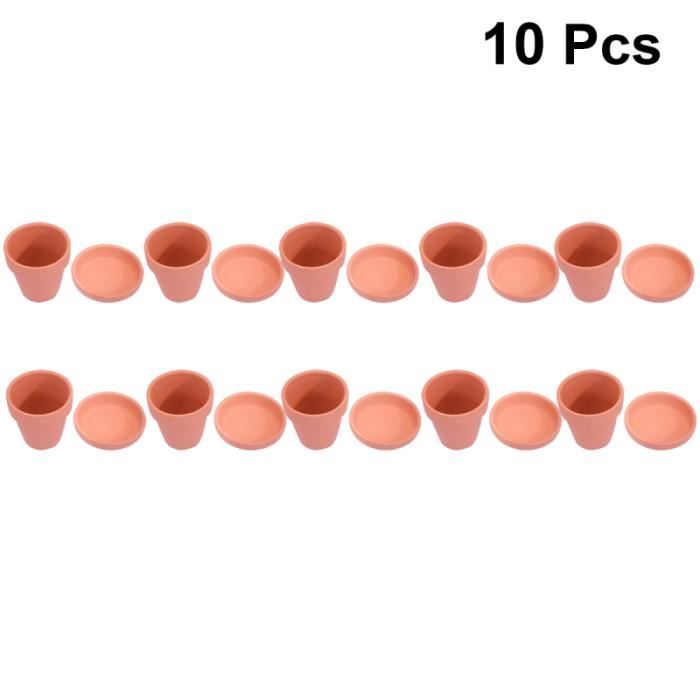 10 ensembles de pots de fleurs en poterie rouge Simple jardinière de ...