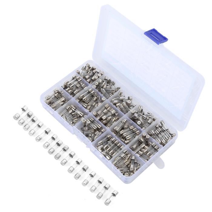 GOTOTOP Assortiment de fusibles en verre 300 pièces fusible en verre bonne isolation ignifuge ...