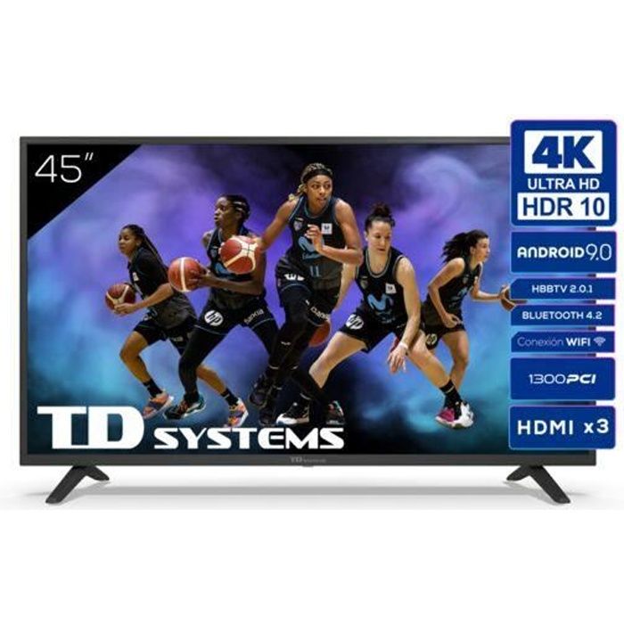 TD SYSTEMS TV LED 4K UHD - 45" 113 cm - K45DLJ12US - Noir TD SYSTEMS ...