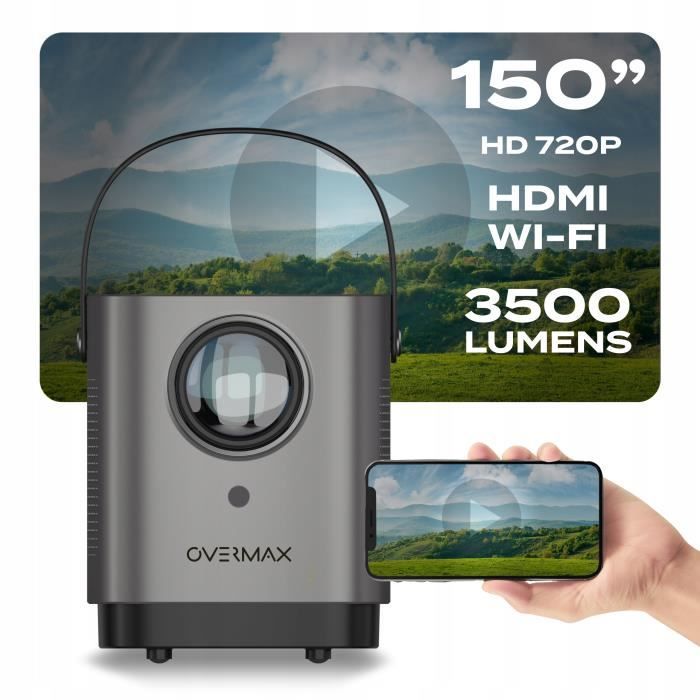Vidéoprojecteur Portable - OVERMAX - Multipic 3.6 - HD - 3500 Lumens ...