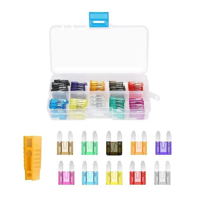 120 Fusibles de Voiture (2A-35A), Micro-Fusible à Lame Standard, Assortiment de Fusibles de ...