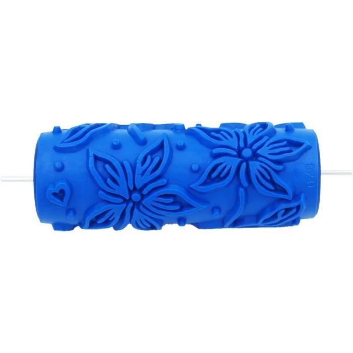 Rouleau à Peinture en Caoutchouc Motif Floral et Point - SSS - 5 pouces ...