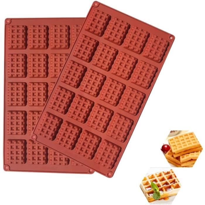Yolistar 2 Pcs Moule à Gaufres, Bakeware Moule à Biscuit Outil Cuisson ...