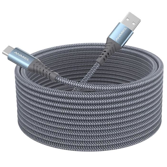 Cable USB C extra long 5M ANIME PS5 - Cable de charge USB A vers type C ...