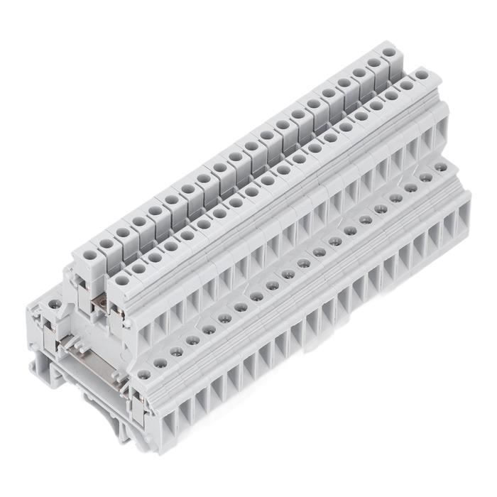 Borne de câblage sur rail DIN - VBESTLIFE - 100 pièces - ABS + cuivre ...