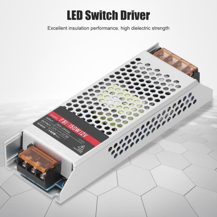 Sal Transformateur De Commutation Dalimentation Dc12v 150w Led
