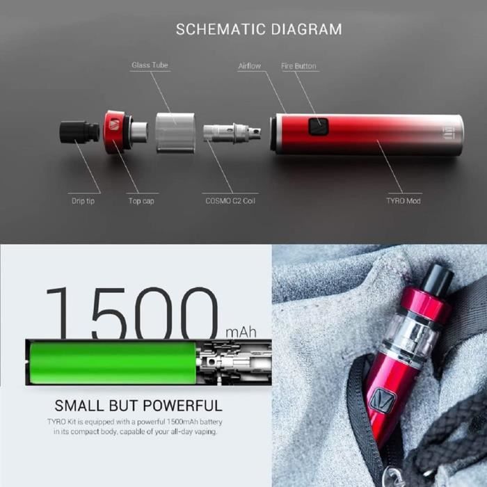 Original Vape Pen Tout-En-Un Cigarette Électronique 1500Mah Batterie ...