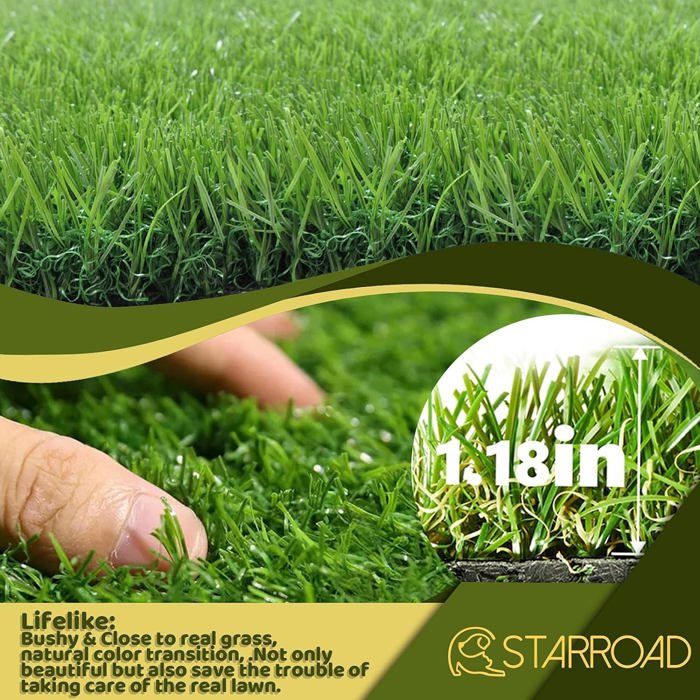 Vert 80 x 130 cm Gazon Artificiel pour Chiens, intérieur et extérieur ...