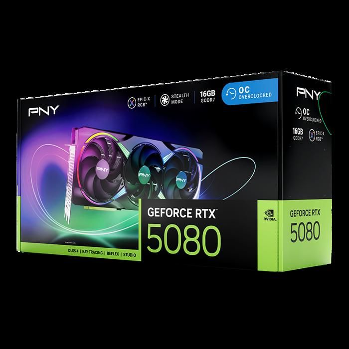 Carte graphique - PNY - GeForce RTX 5080 - 16 Go - Overclocking - ARGB ...