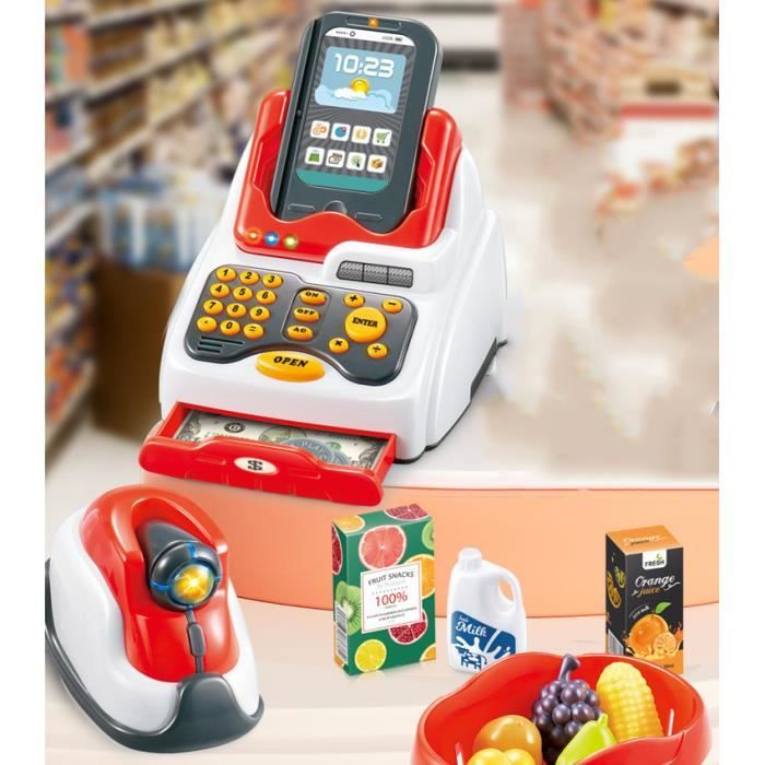Kit de supermarché - AMOUNE - Caisse enregistreuse avec Scanner - Jouet - Enfant - Mixte ...