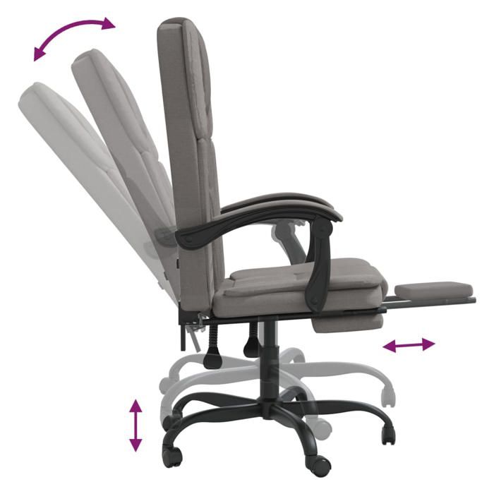 Chaise fauteuil siège pivotante de inclinable de bureau informatique ...