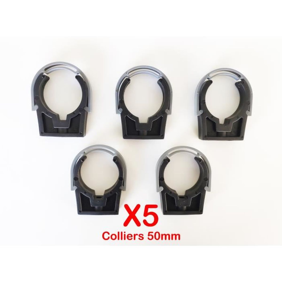 Colliers PVC de fixation à clip PP fermé PVC 50mm (Lot de 5) Fixation ...