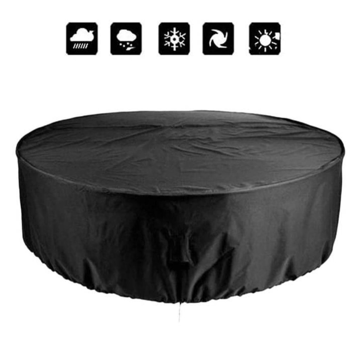 Housse Salon de Jardin Table Ronde,Housse de Protection Table Ronde ...