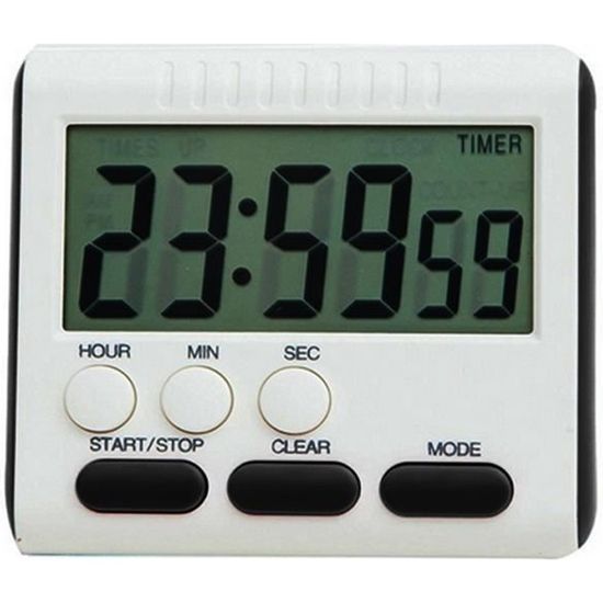 Minuterie digitale électronique de cuisine multifonction 24 heures ...