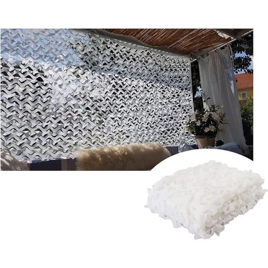 Filet de Camouflage, Parasol, Terrasse Protection Solaire, Blanc Filet ...
