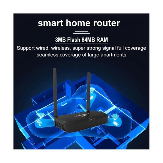 SODIAL-Routeur WiFi Sans Fil Modem 4G Wifi Carte SIM Module 300 Mbps LAN WAN 2,4 GHz Antenn ...