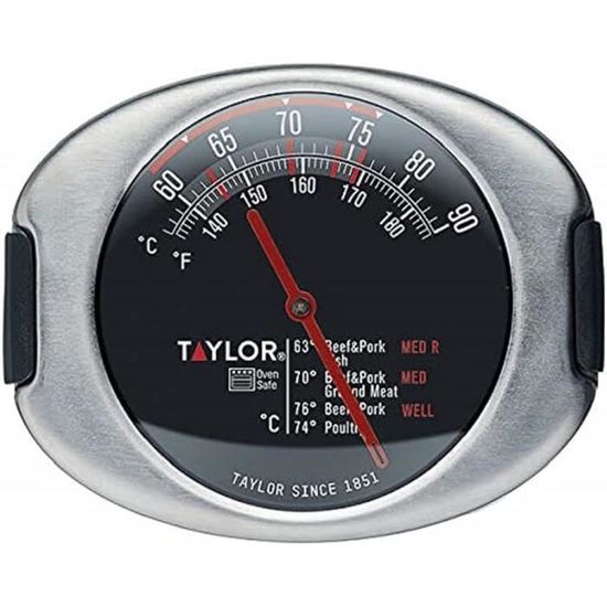 Taylor - Sonde de Thermomètre à Viande avec Guide de Cuisson, Acier ...