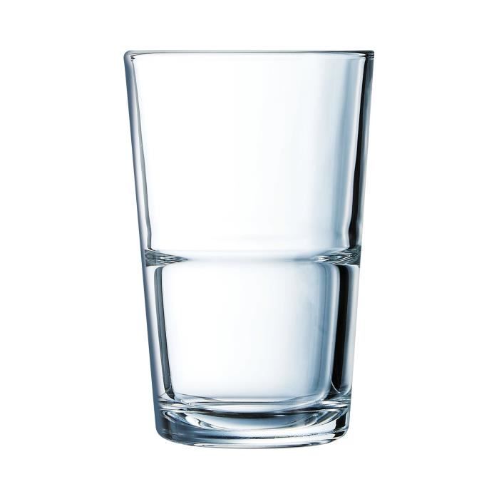 Verre forme haute 29cl Stack Up Arcoroc - Lot de 6 verres en verre ...