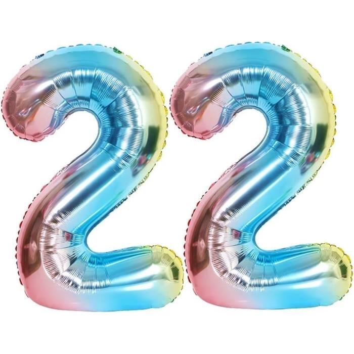 Ballon Chiffre 22 Bleu - Party - Gonflable Anniversaire - Imaginer ...