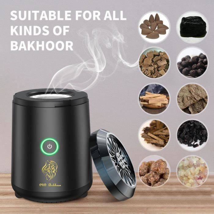 Bakhoor-mini Br Leur d'Ens Encens Portable, USB rechargeable, diffuseur ...