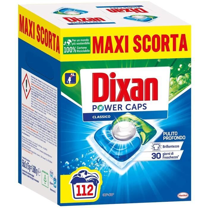 Powercaps, lessive prédosée en capsules, 56 x 2 (112) lavages – 1680 g ...